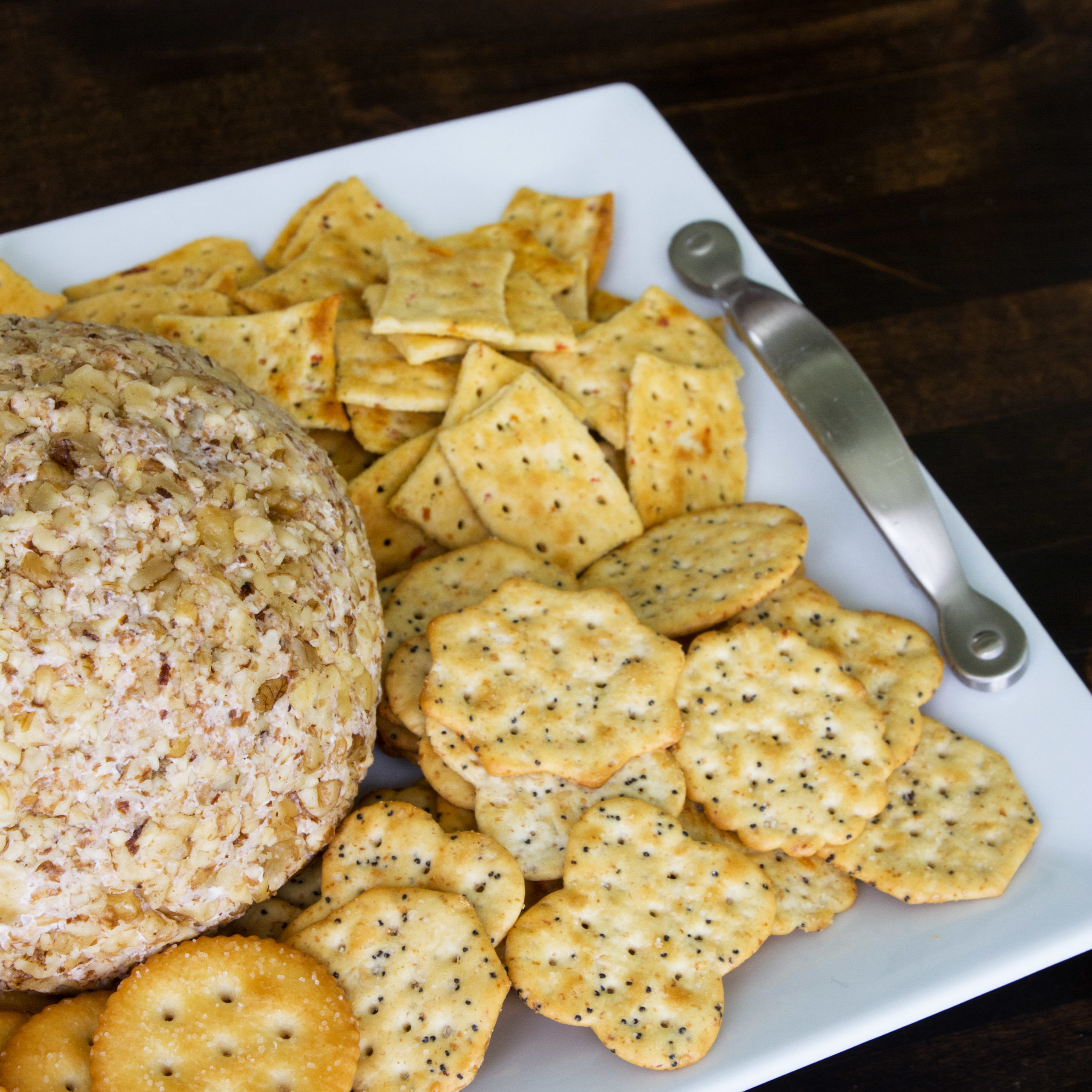 Pineapple Cheese Ball & A Simple DIY Serving Tray - Stacy Risenmay